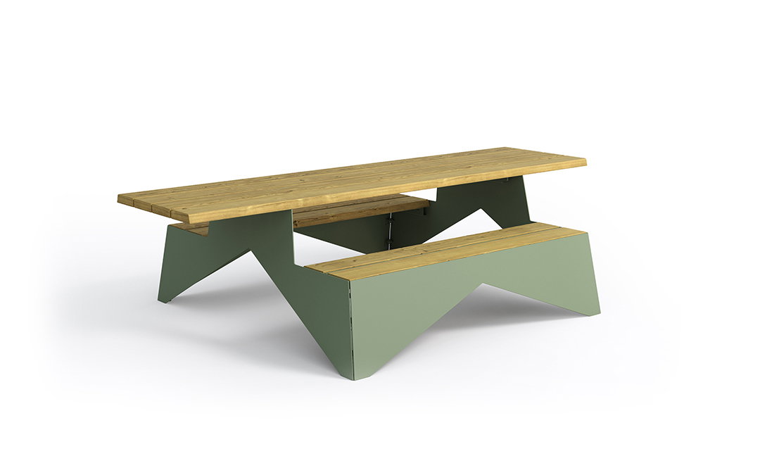 STOOP table-bancs (sans énergie fossile acier) | Vestre